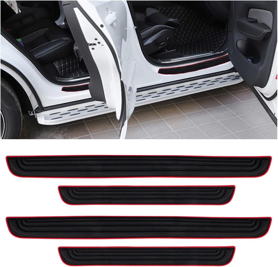 Amazon.com: 4PCS Car Door Threshold Protection, Car Door Sill Plate ...
