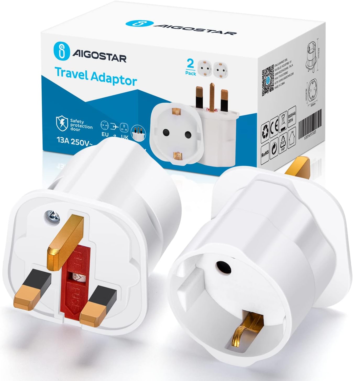 UK Steckdose Reiseadapter England Deutschland Stecker, Stromadapter ...