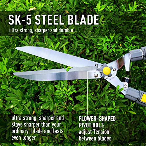Snapklik.com : Jardineer Professional Extendable Hedge Shear Set 2Pcs ...