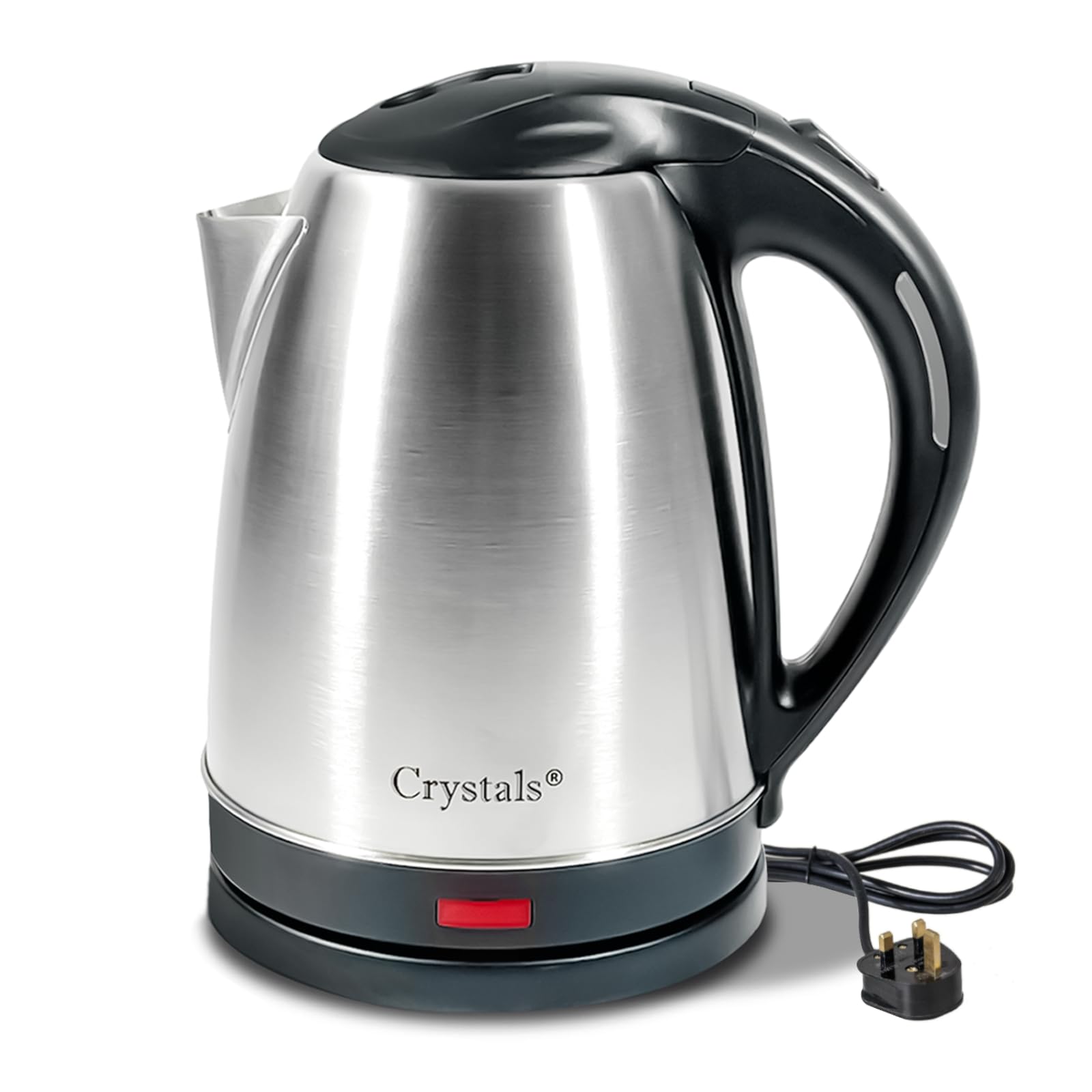 Crystals 1.8L/1500W Brushed Stainless Steel Cordless Electric Kettle ...