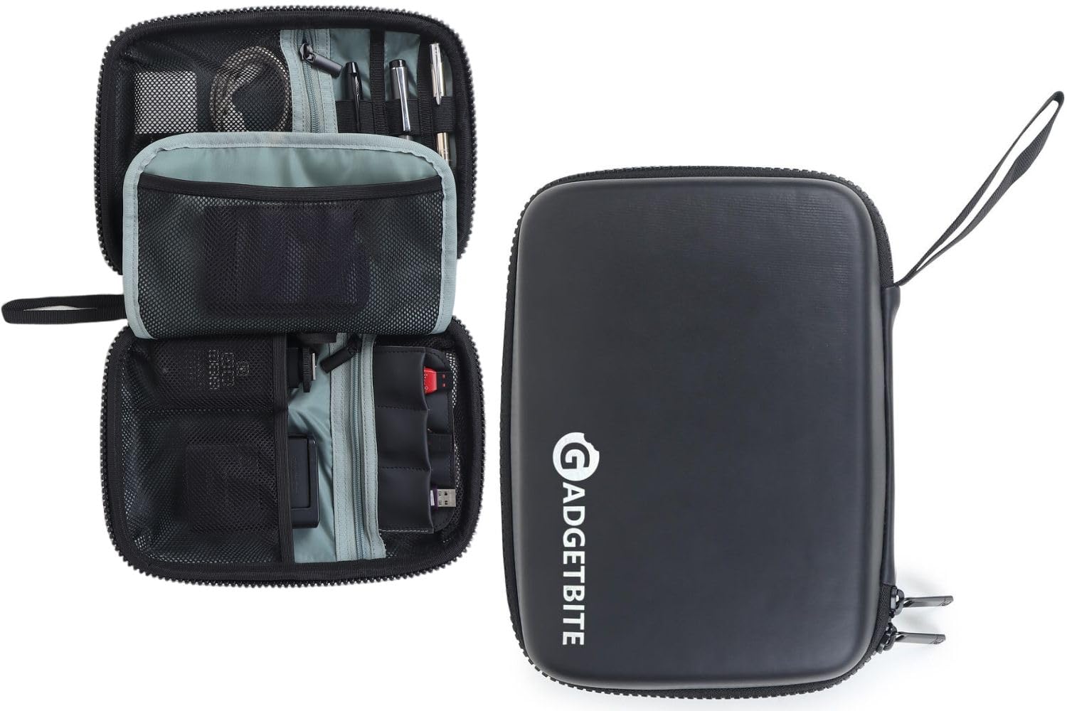 GadgetBite Water-Resistant Travel Electronic Organizer Bag for Charger ...