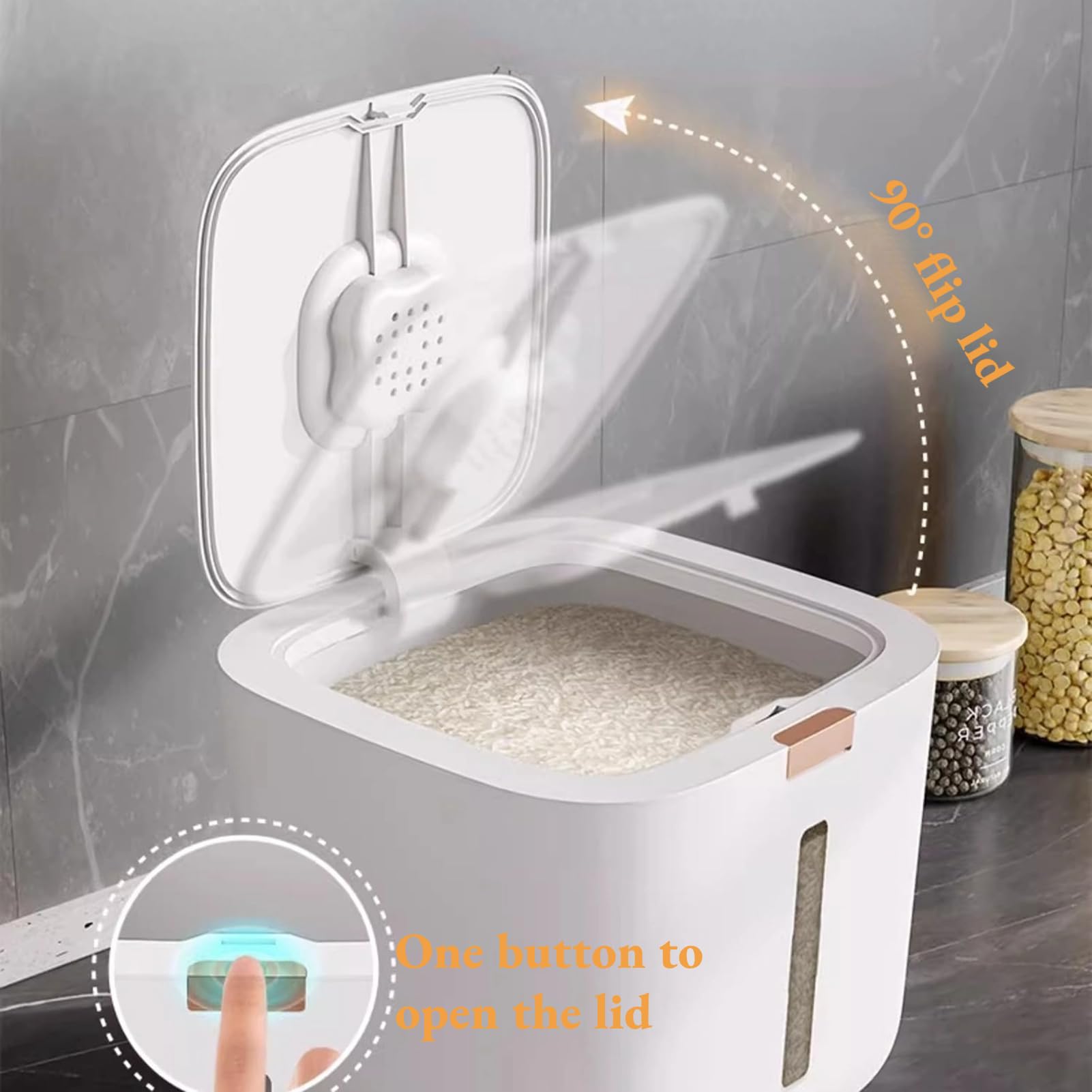 Snapklik.com : GOVNPJ Flour Container, 11lbs Airtight Food Cereal ...
