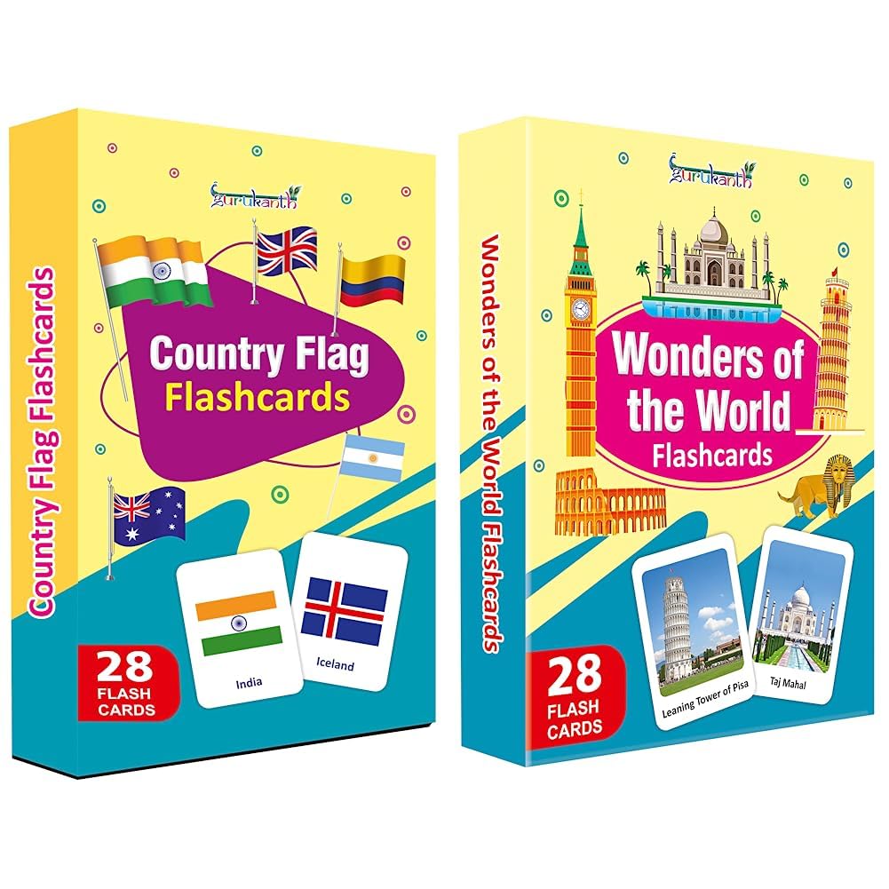Buy Country Flags Flash Cards for Kids Early Learning & Storio Wonders ...