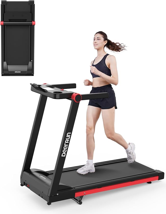 Amazon.com : DeerRun Portable Folding Treadmill, 3.5HP Treadmills for ...