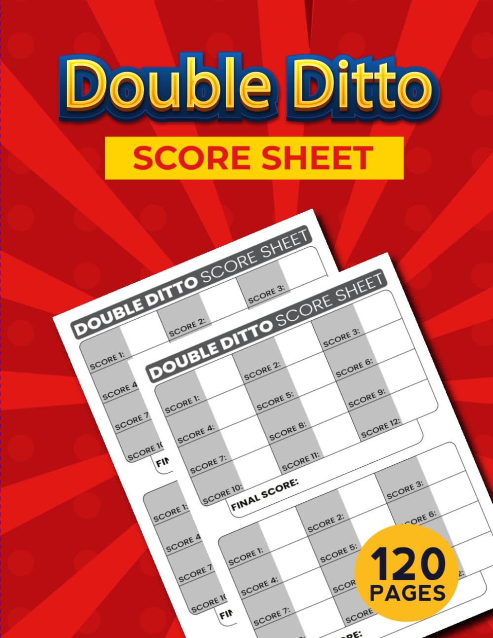 Amazon.com: Double Ditto Board Game Score Sheets : Game Record Notebook ...