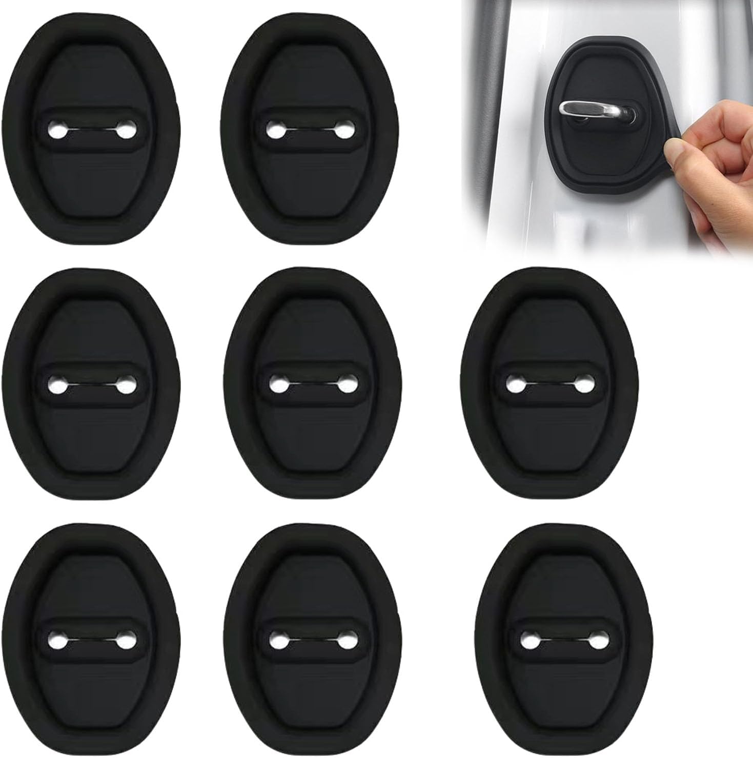 Amazon.com: Car Silicone Door Latch Protective Cover, 4PCS Silent Shock ...