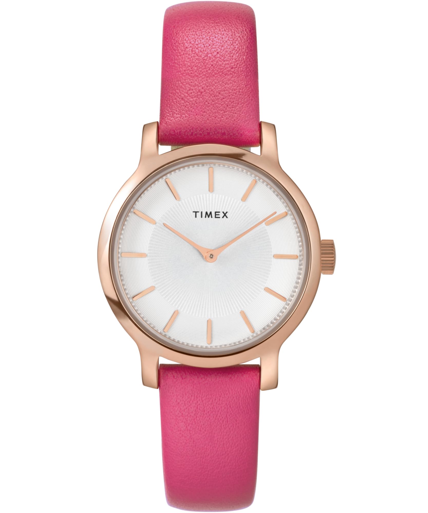 Amazon.com: Timex Women's Transcend 31mm Watch - Pink Strap Silver-Tone ...