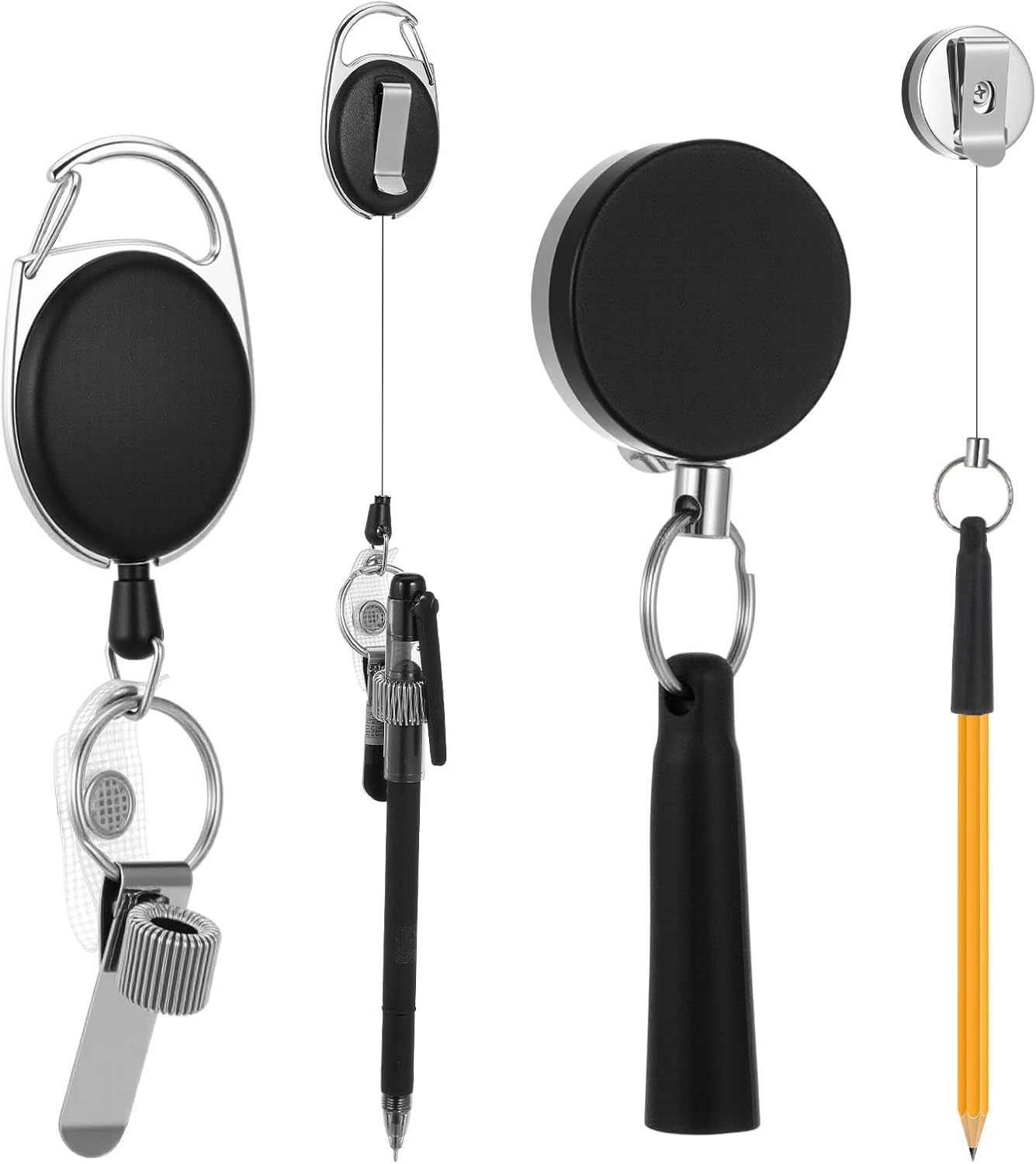 Amazon.com : 4 Pcs Heavy Duty Retractable Pull Pen Pencil Holder ...