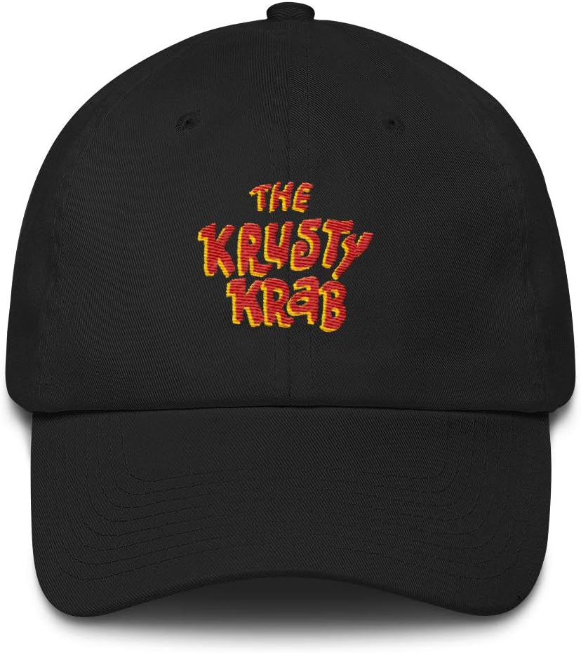 SpongeBob SquarePants The Krusty Krab Embroidered Hat - Black at Amazon ...