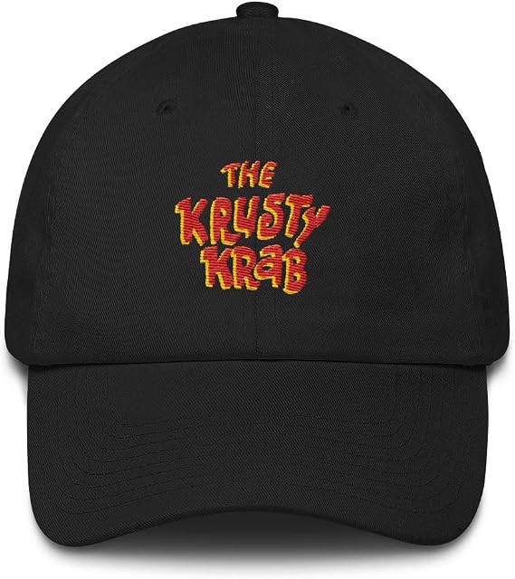 SpongeBob SquarePants The Krusty Krab Embroidered Hat, Black, One Size ...