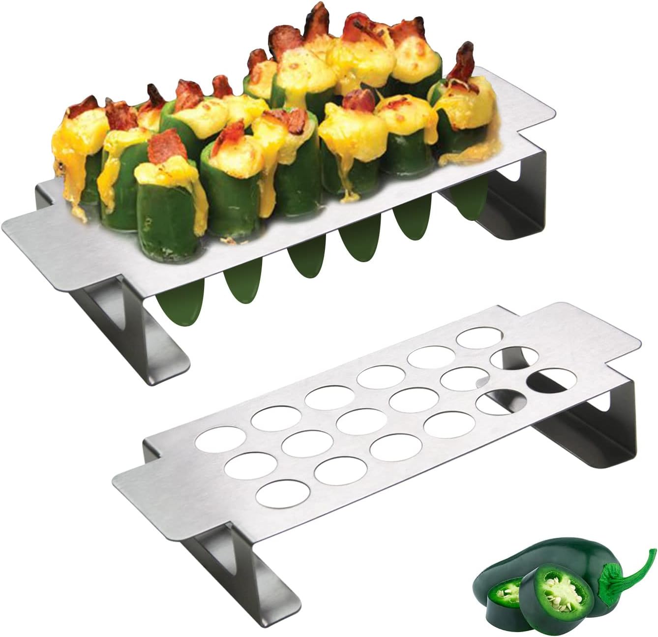 Amazon.com : KAMaster Jalapeno Grill Rack Barbecue Stainless Chili ...