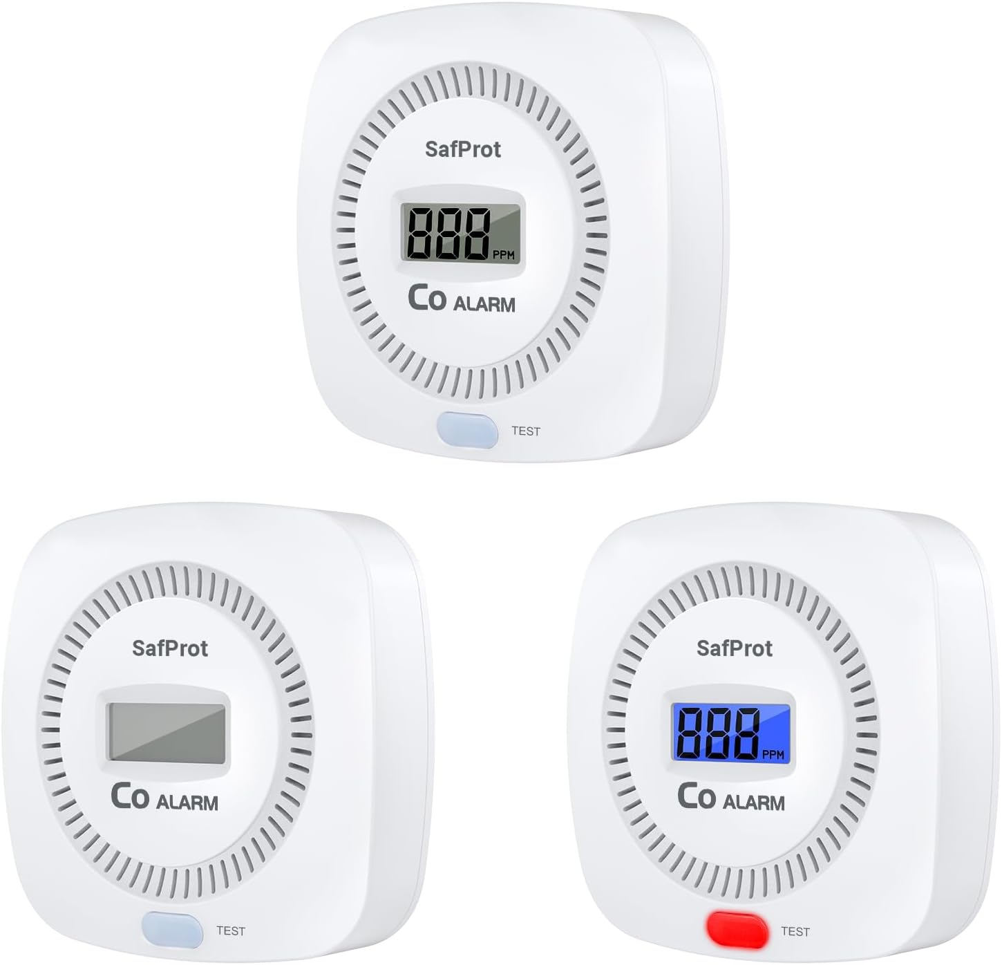 2 Pack Carbon Monoxide Detectors,CO Detectors Battery Powered,Carbon ...