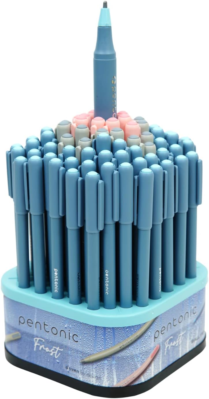Pentonic Frost 0.7 mm Ball Point Pen Tumbler Pack | Cool Pastel Body ...