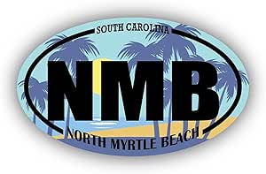 Amazon.com - (x3) 2x3 inch Stickers | NMB North Myrtle Beach South ...