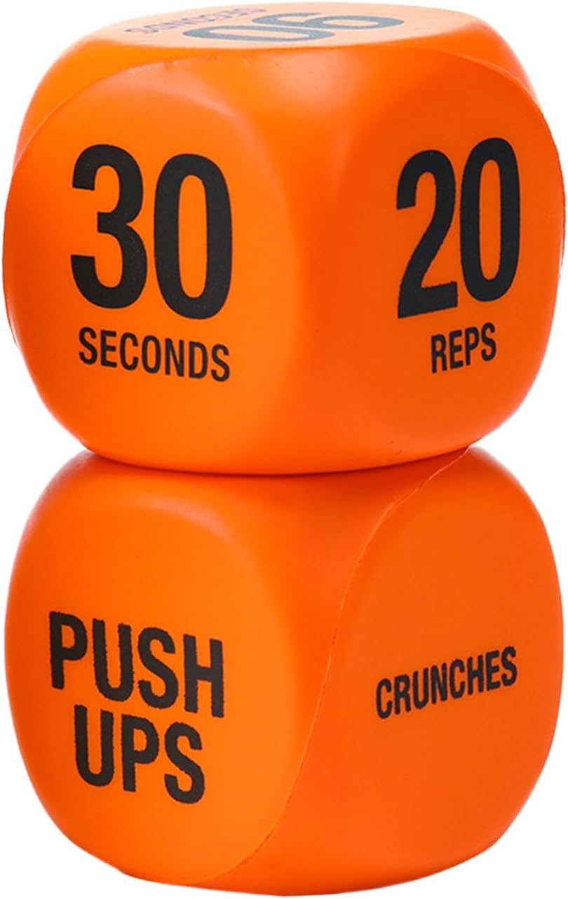 Amazon.com: Exercise Dice | 1 Pair Workout Dice Game | Portable Eva ...