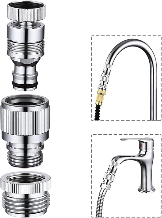 Amazon.com: Walkinginrain Kitchen Sink Faucet Quick Connector ...