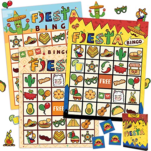 Snapklik.com : Mexican Fiesta Bingo Party Games - 24 Players Birthday ...