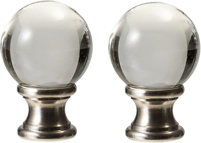 Lighting Lamp Finials 1-1/2 In High, 1/4-28 In Base Ball Finials for ...