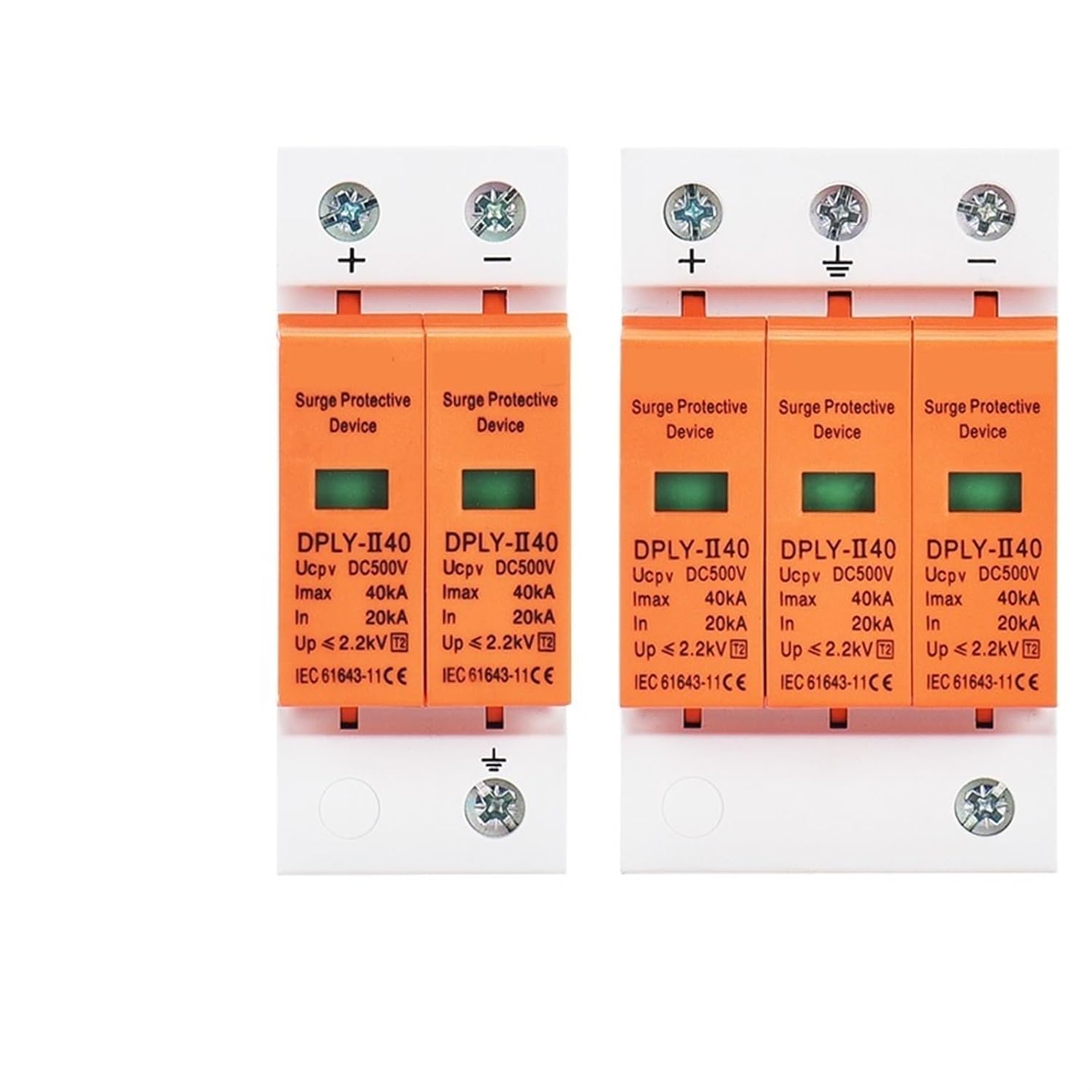 DC Surge Protector PV SPD 500V 800V 1000V System Used 20KA 40KA 60KA ...
