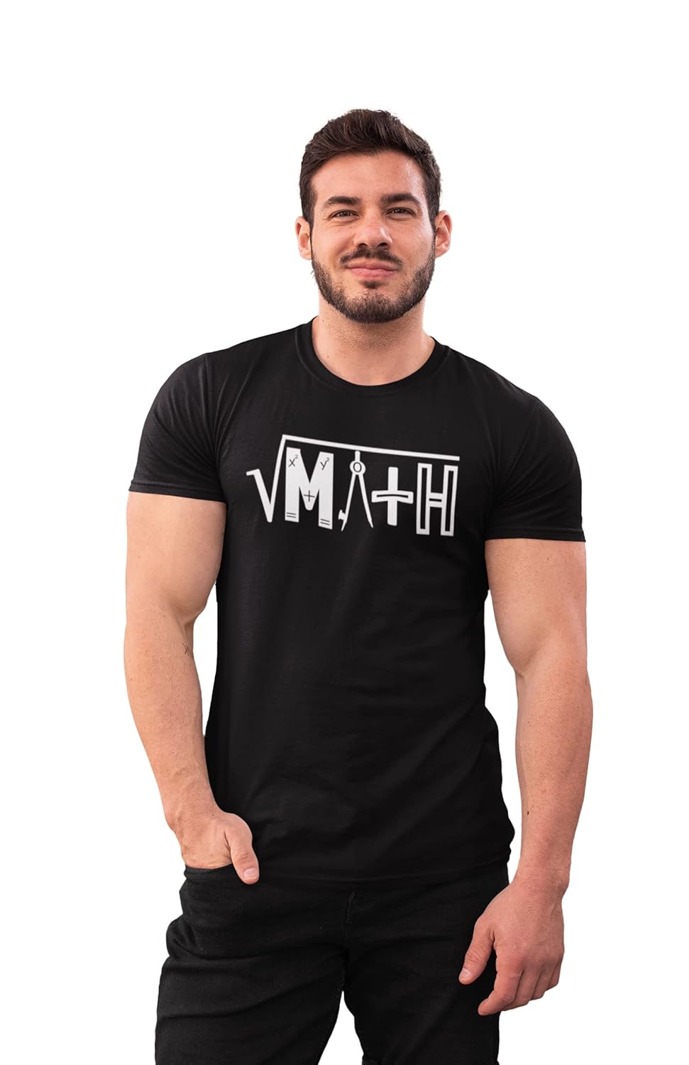 Buy RUSHAAN √Math -Clothes for Mathematics Lover Black Round Neck ...