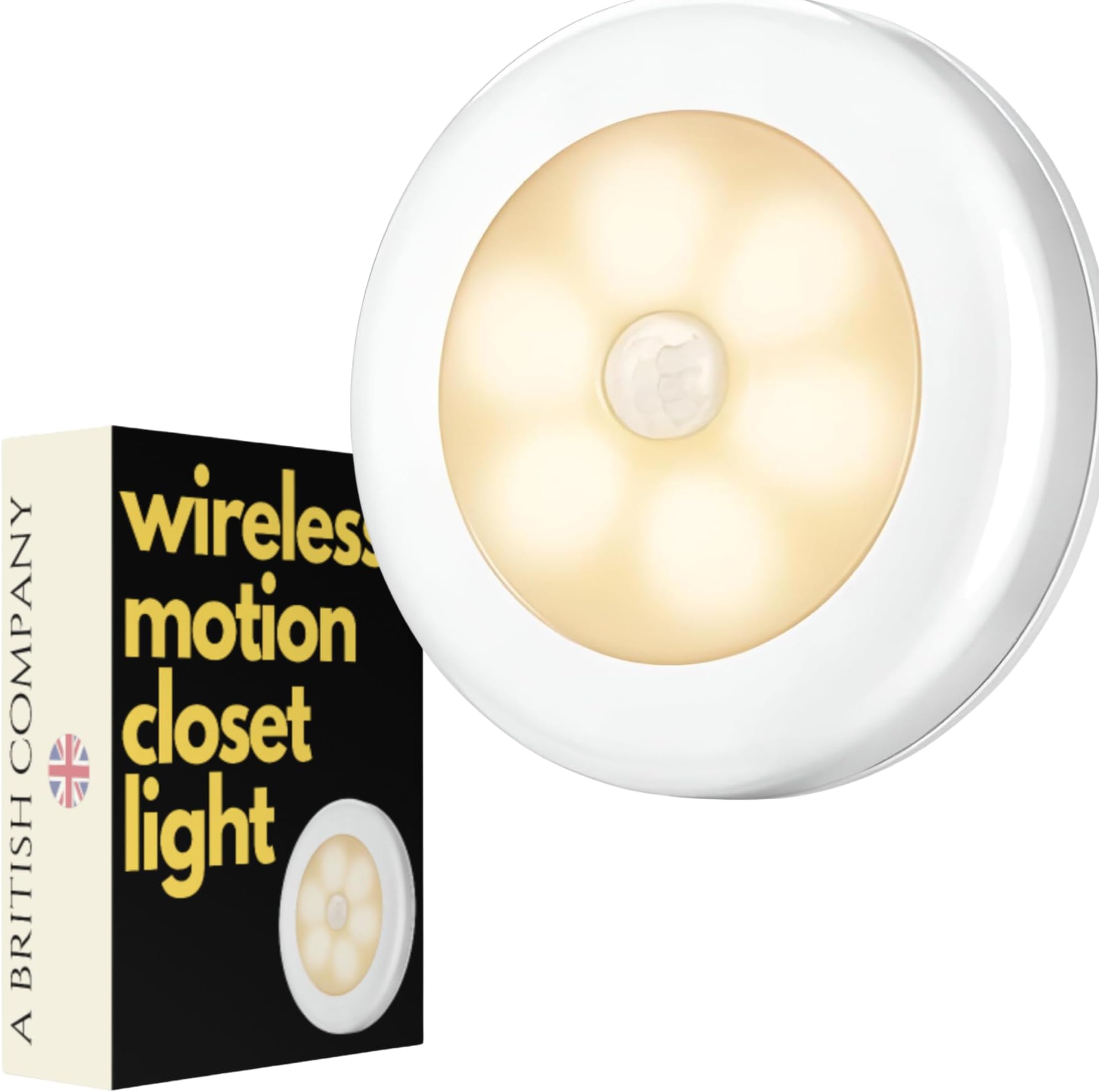 Single motion sensor wireless light for wardrobes cupboards and under ...