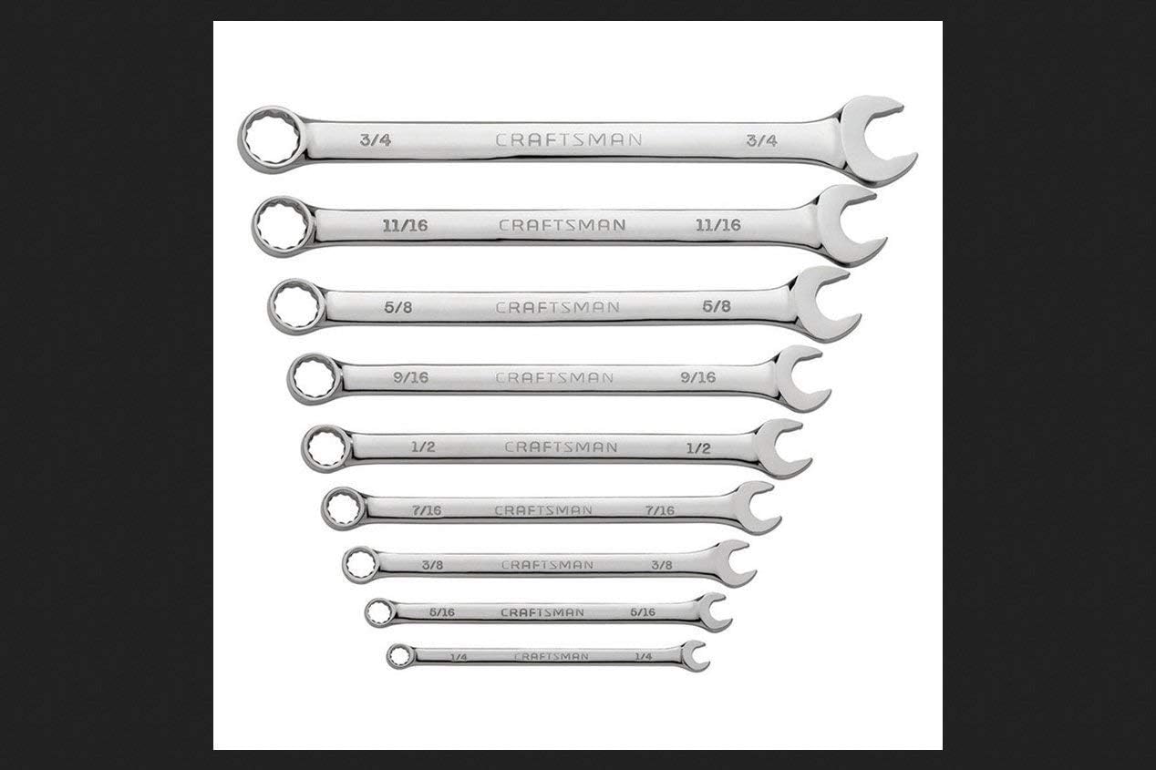 Craftsman 9 pc. Standard 12 pt. Full Polish Long Pattern Combination ...