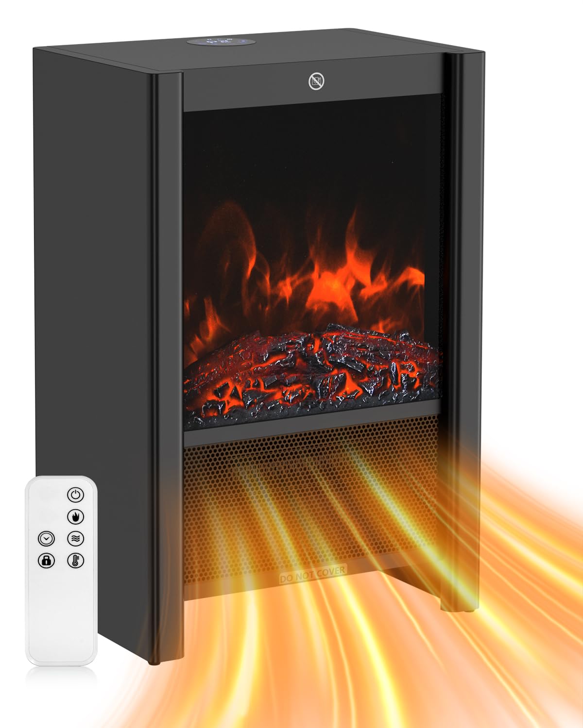 Amazon.com: Colliford 22” Electric Fireplace Heater with 3D Charcoal ...