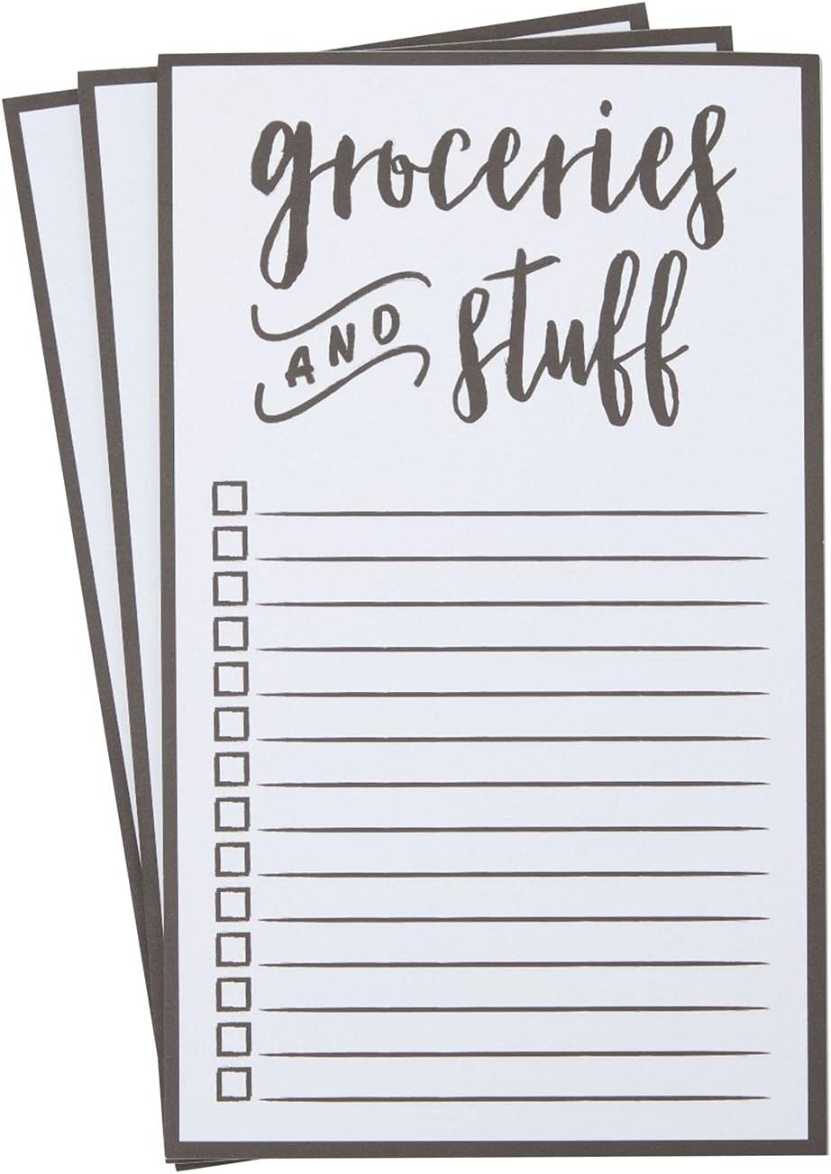 Amazon.com : Magnetic Grocery List Pad for Refrigerator, 50 Sheets Each ...