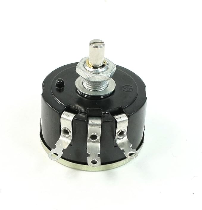 Qtqgoitem Eje De 6 Mm 4k Ohm 5w Potenciómetro De Alambre De Resistencia