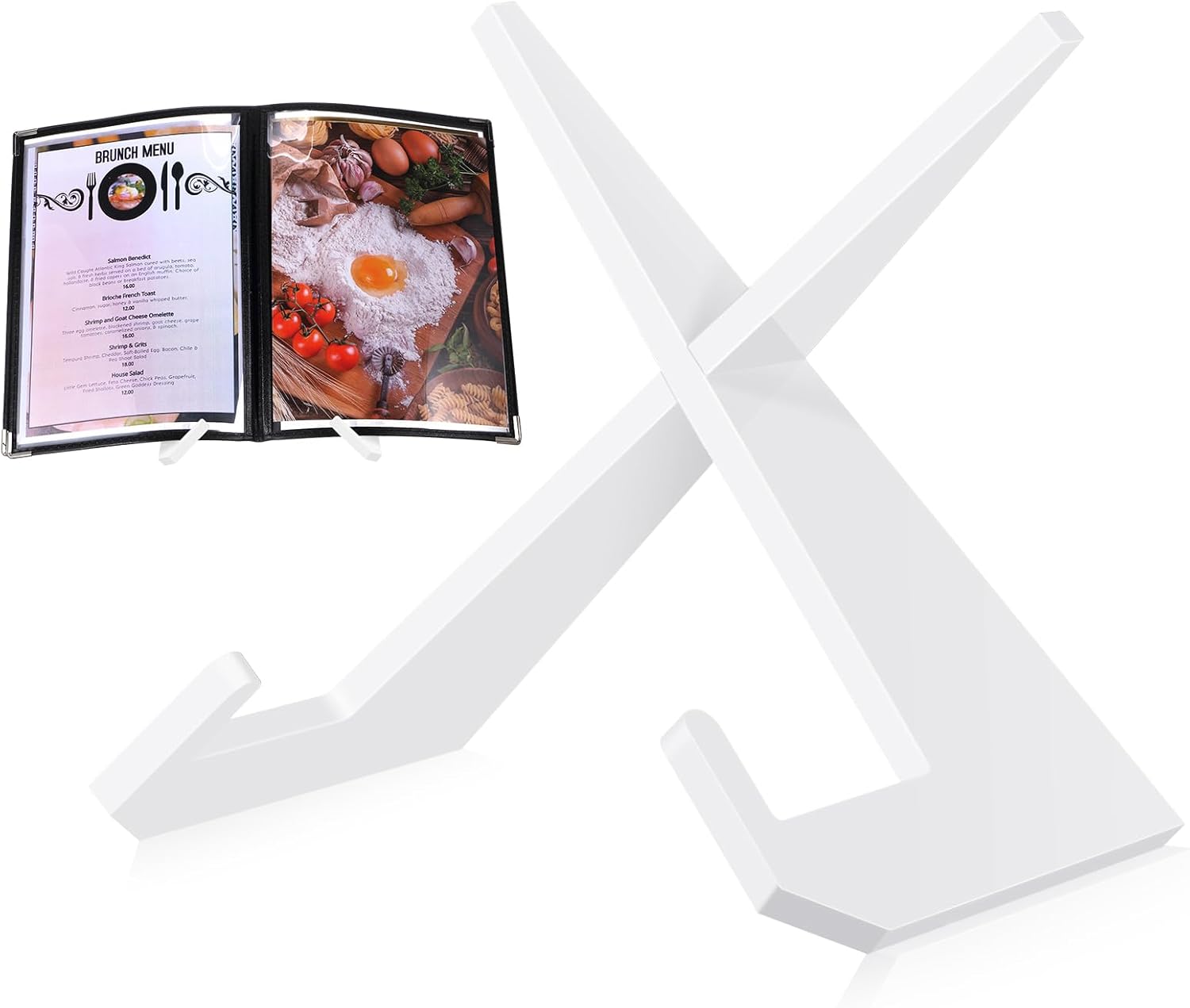 Amazon.com: Menkxi Acrylic Cookbook Stand for Kitchen Counter Cookbook ...