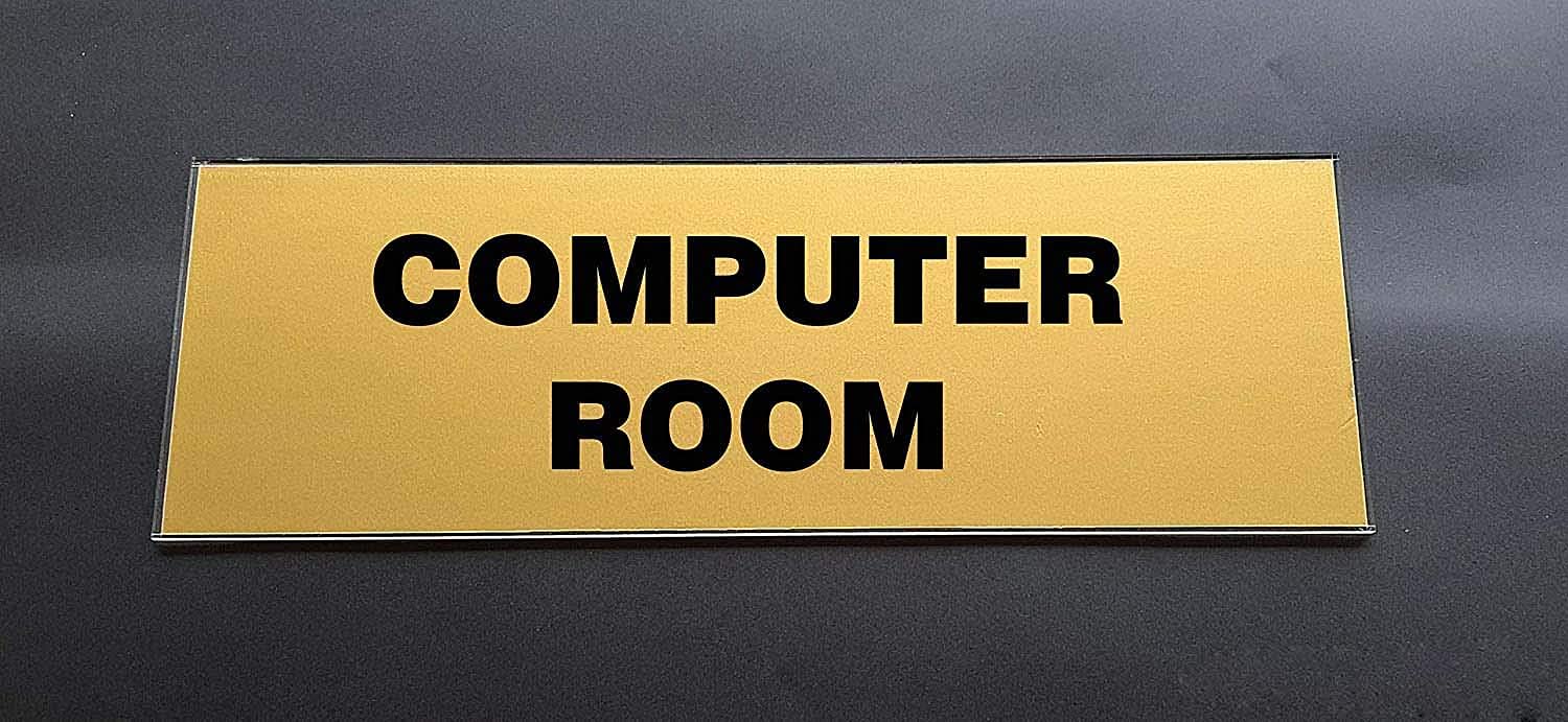 Buy SIGNOOGLE Computer Lab Acrylic Sign Display Office Sign Board for ...