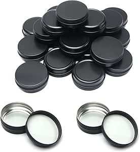 Amazon.com: Aicosineg 20Pcs 2oz Metal Round Tins Aluminum Tin Cans Jar ...