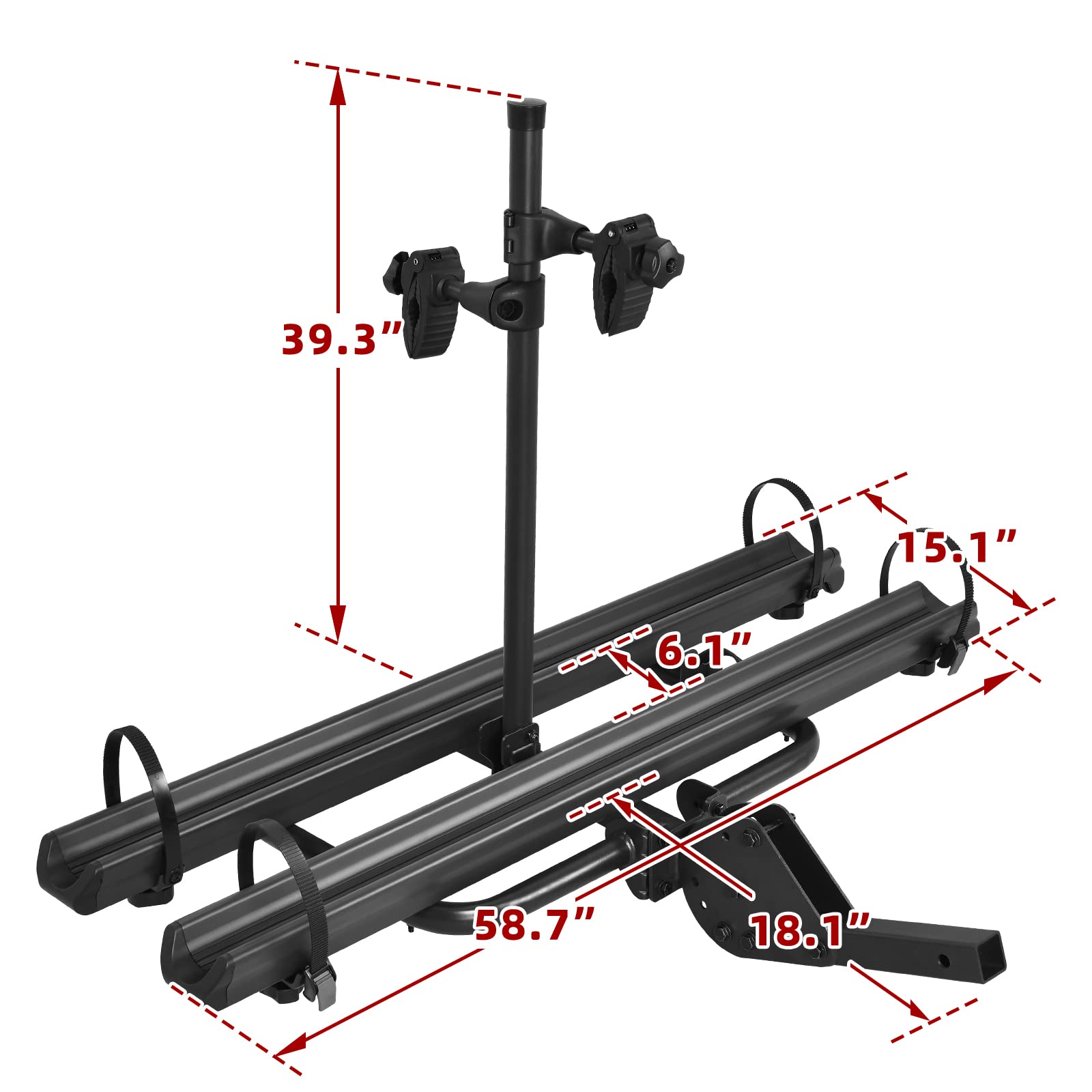 YITAMOTOR 2 EBike Rack, 2" Hitch Mounted Carrier Bike Racks Platform ...