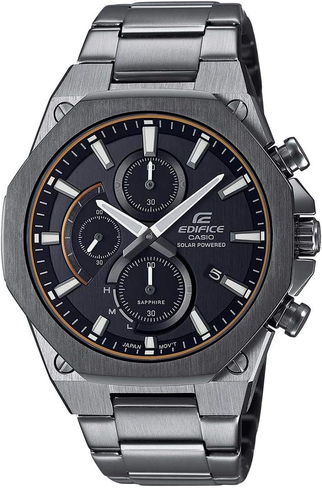 Casio EDifice EFS-S570DC-1AUDF Gray Analog Dial Gray Ion Plated ...