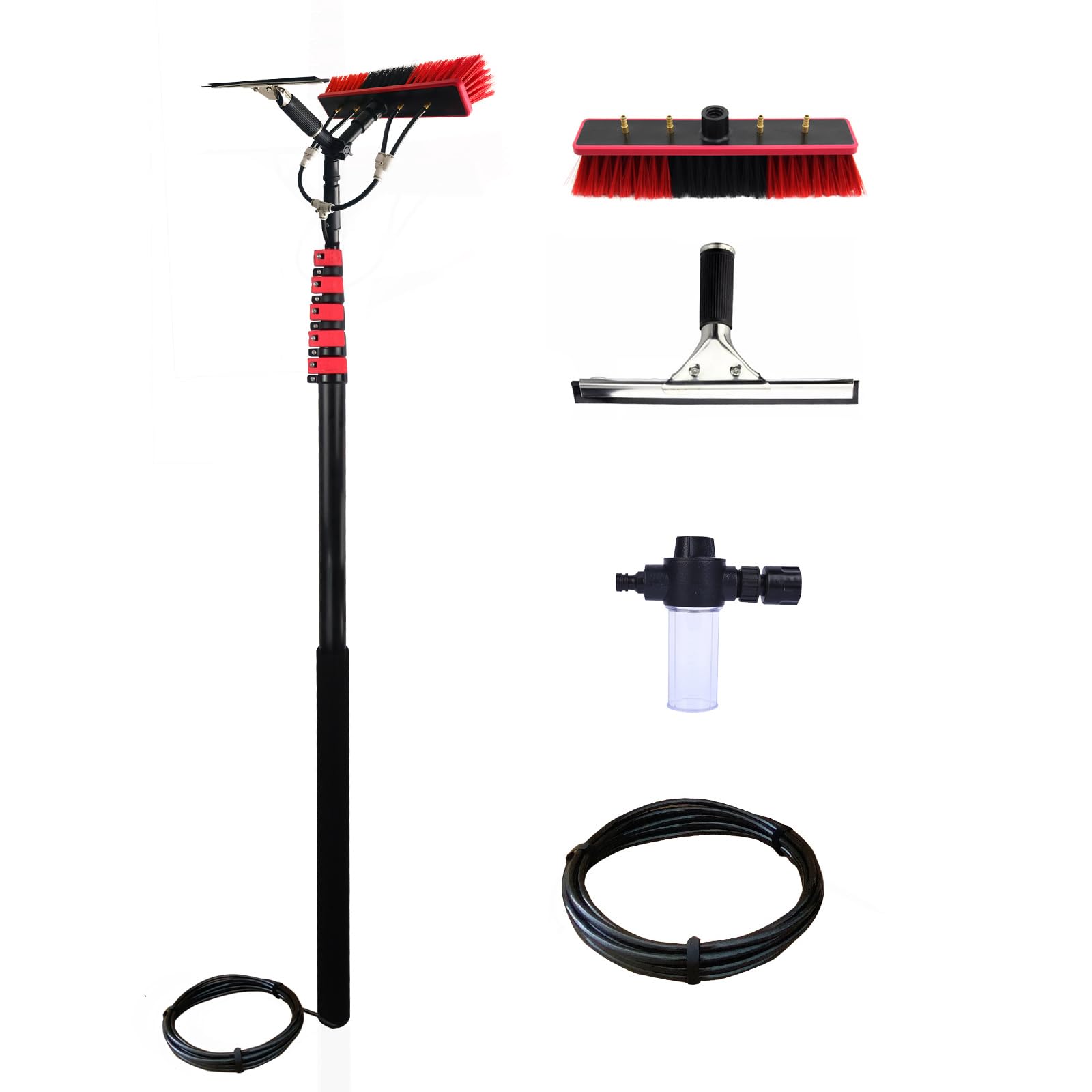 Amazon.com: Window Cleaning Pole with Squeegee Extension Pole 20 ft ...