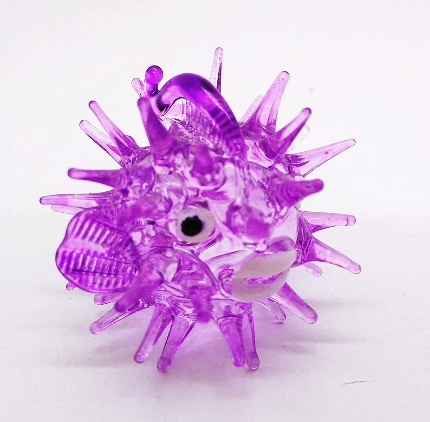 Purple Puffer Fish ChangThai Design 2" Dia Tiny Purple Puffer Figurine