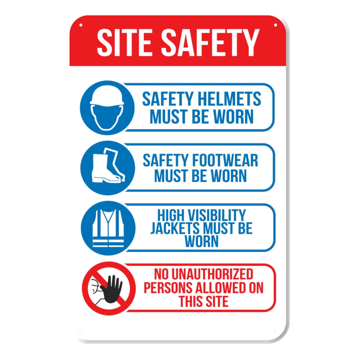 Buy Site Safety Rules PPE Sign - 8 x 12 Inch Safety PVC Sign - Premium ...