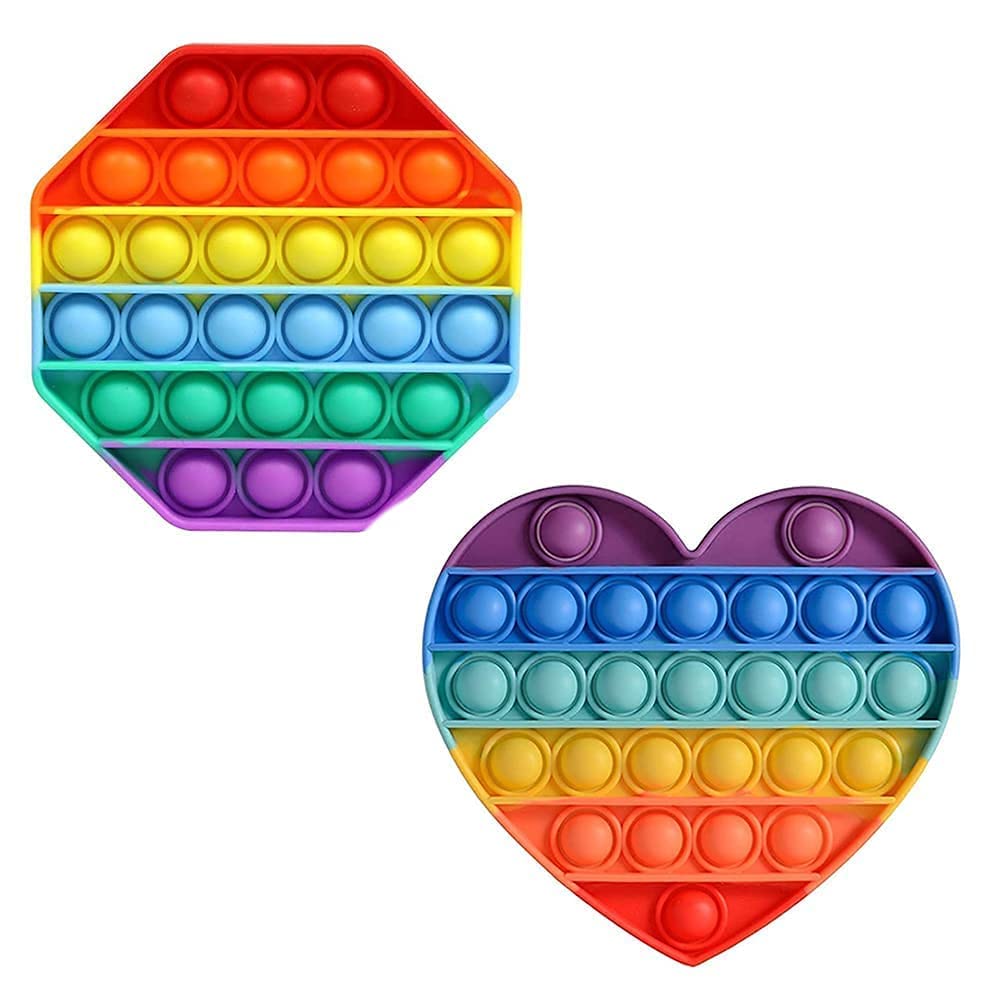 Buy Pop it Heart and pop it Octagon Pack of 2 | pop its Fidget Toys ...