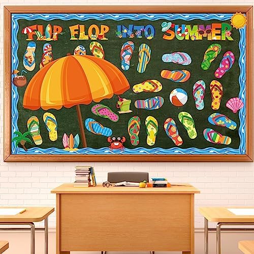 Amazon.com : Yeaqee 82 Pieces Summer Bulletin Board Decorations Flip ...