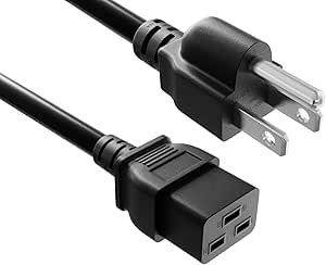 CableLeader Cable de alimentación NEMA 5-15P a IEC320 C19 de 3 m, 15A ...