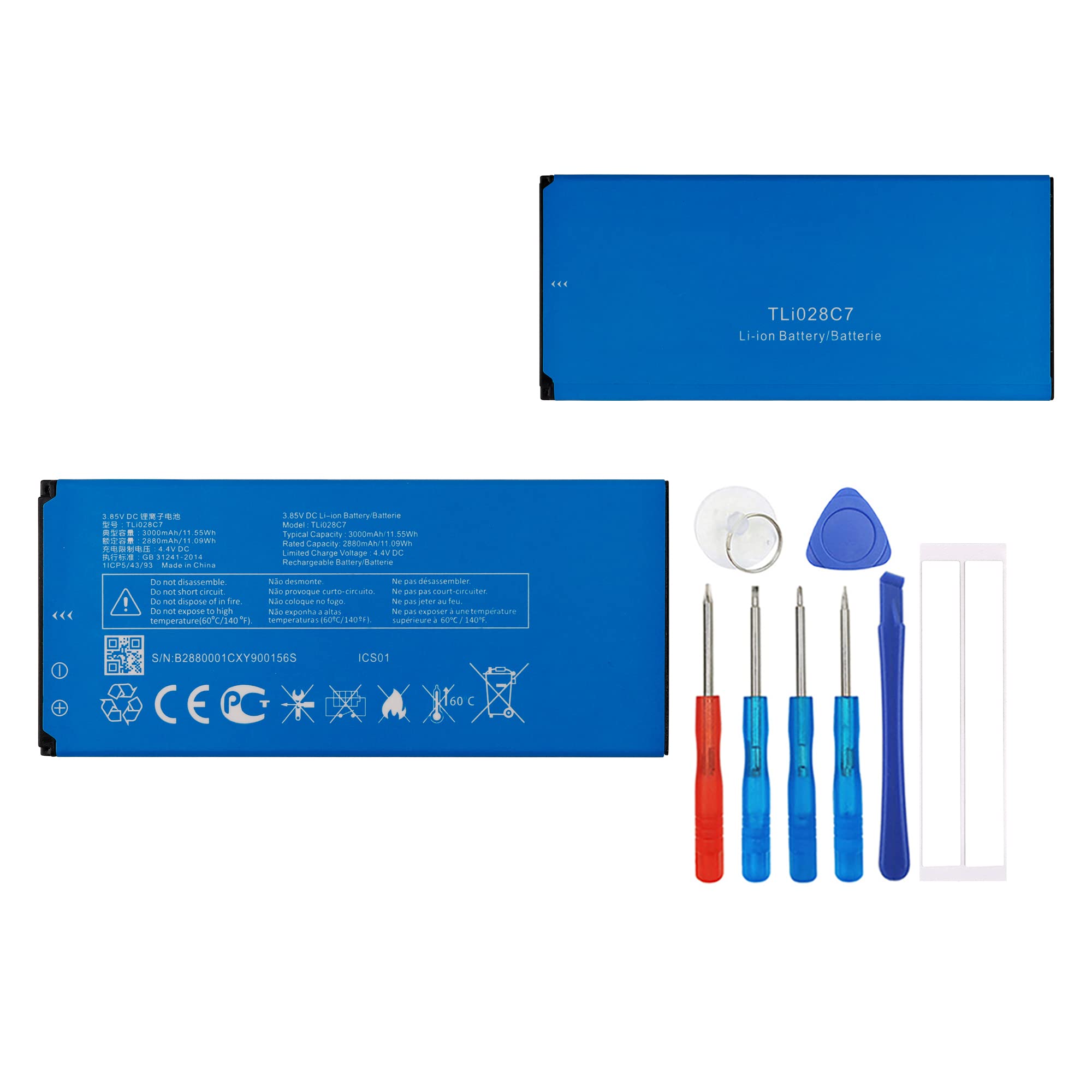 Amazon.com: E-YIIVIIL Replacement Battery TLI028C7 Compatible with TCL ...