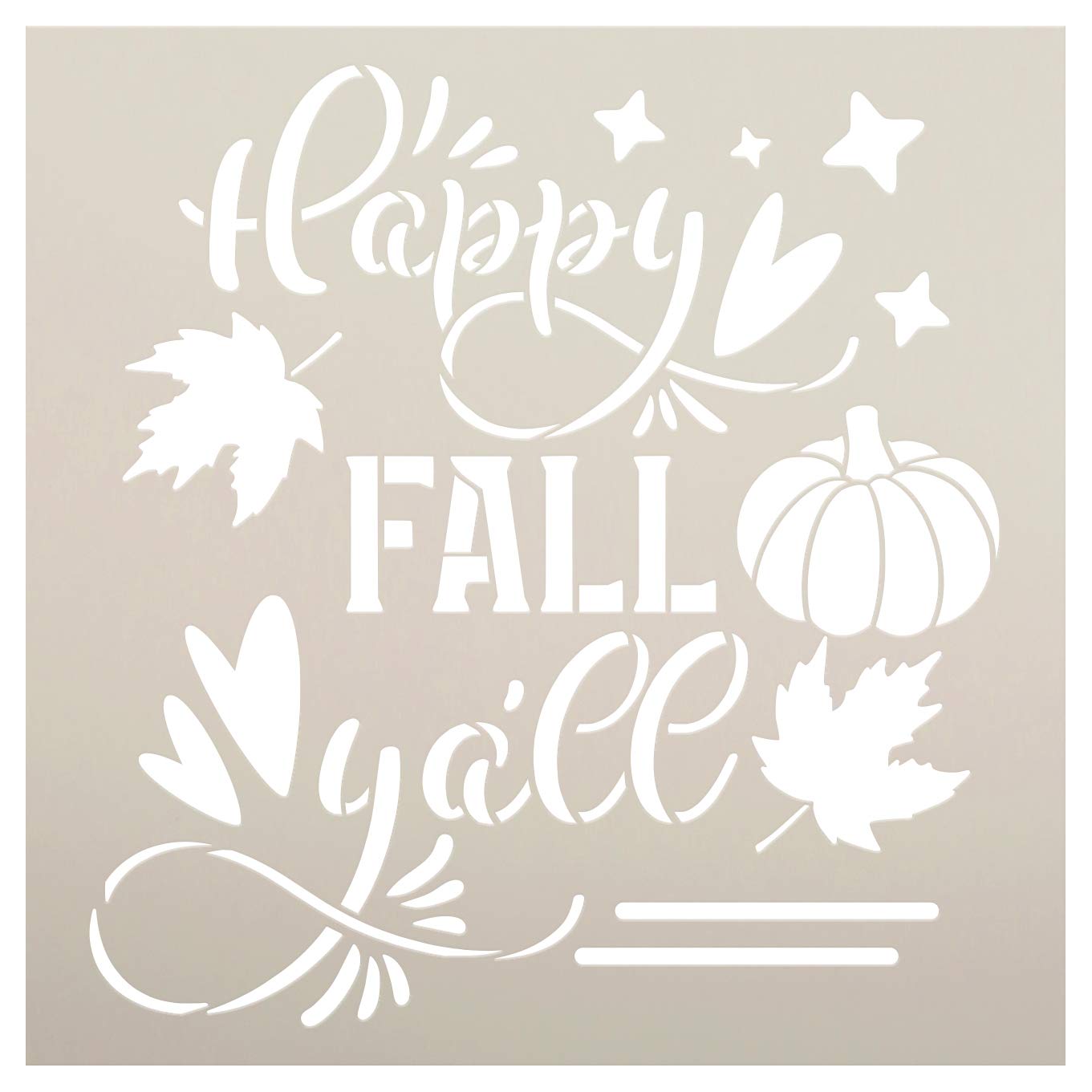 Amazon.com: Happy Fall Yall Stencil by StudioR12 | DIY Autumn Farmhouse ...