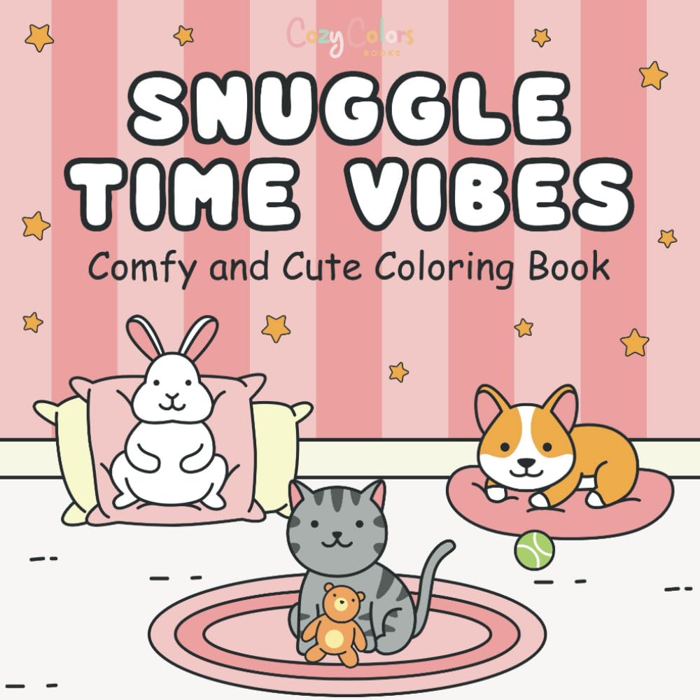 Amazon.com: Snuggle Time Vibes: Bold & Easy Coloring Book for Adults ...