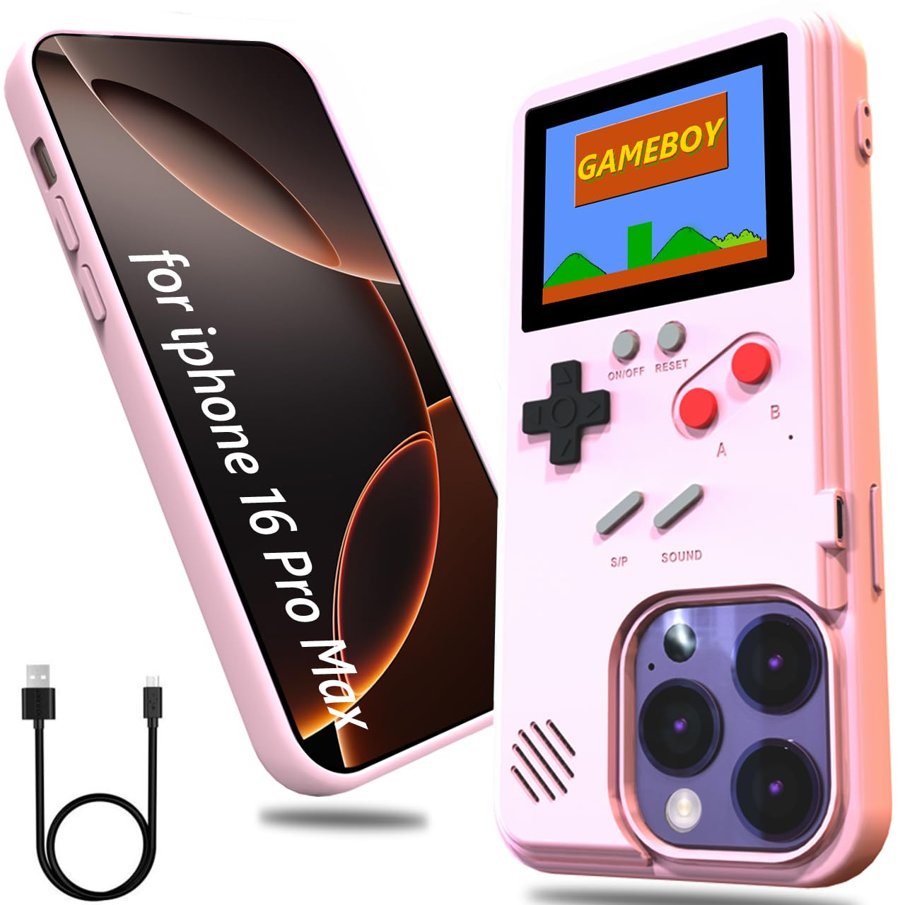 Amazon.com: Duceegyo Gameboy Phone Case for iPhone 16 Pro Max, 36 Retro ...