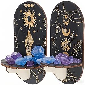 Amazon.com: Cabilock 2pcs Crystal Shelf Crystal Display Shelf Hand ...