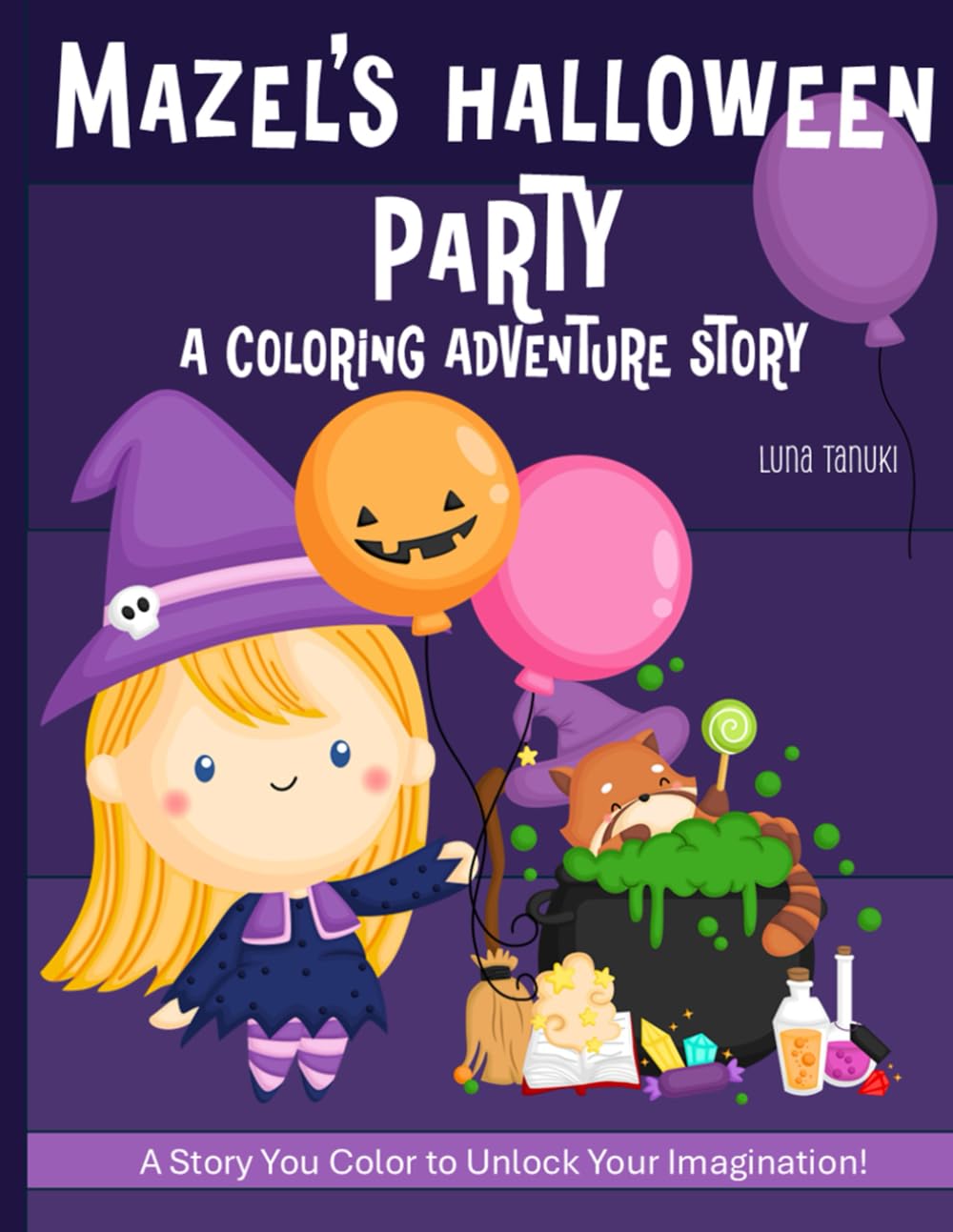 Mazel's Halloween Party: Coloring Book & Story for Kids Featuring ...