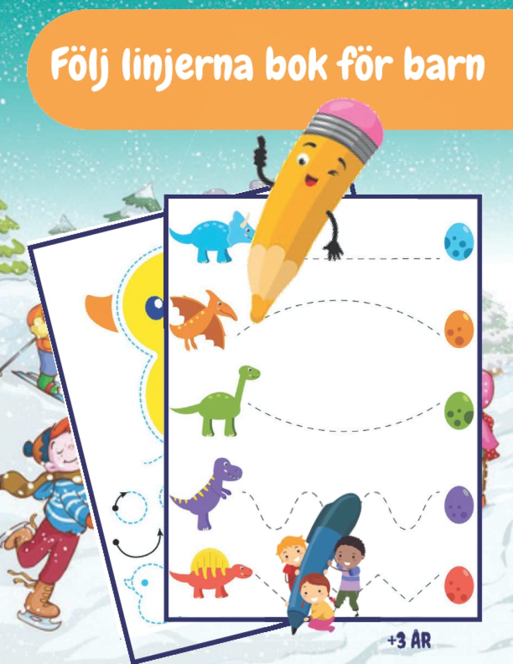 Folj Linjerna Bok For Barn Lar Dig Skriva Linjeteckning Styr ...