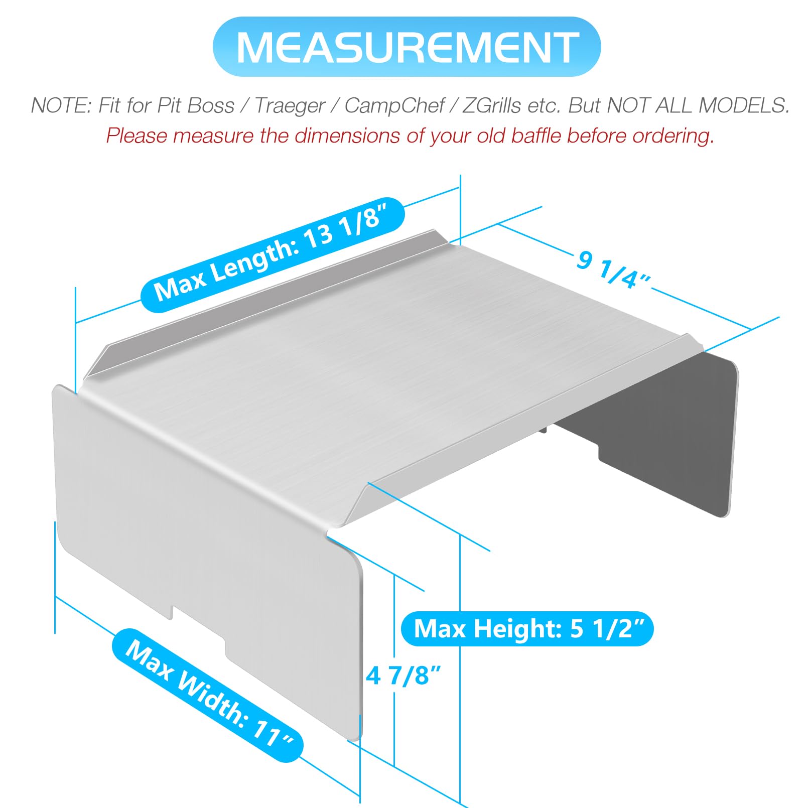 Snapklik.com : BCA012 Heat Baffle Diffuser For Traeger Pro 22 34 Series ...