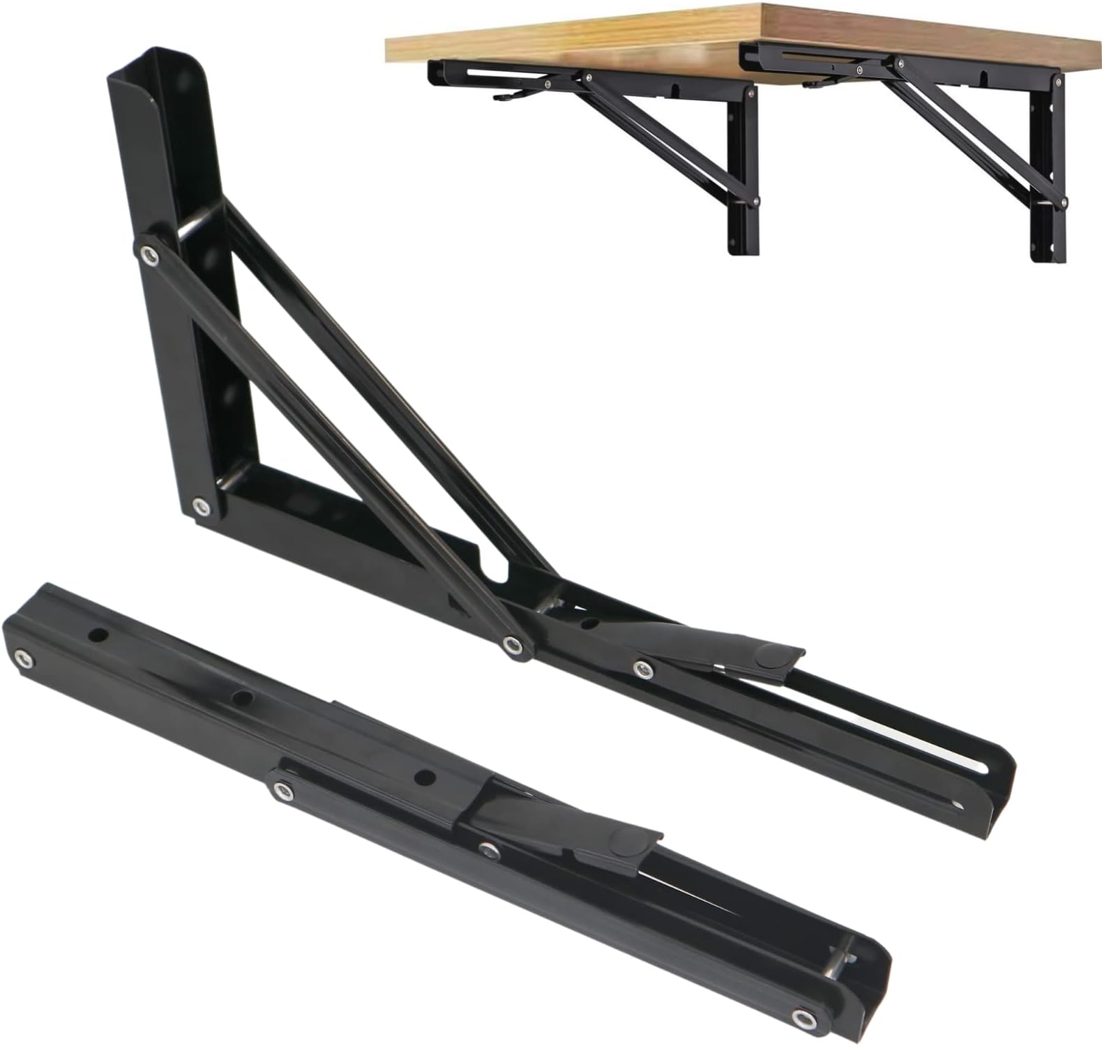 Amazon.com: Folding Shelf Brackets 24 inch,Folding Brackets Heavy Duty ...