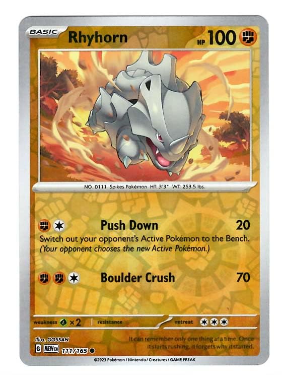Cartao Pokemon Rhyhorn